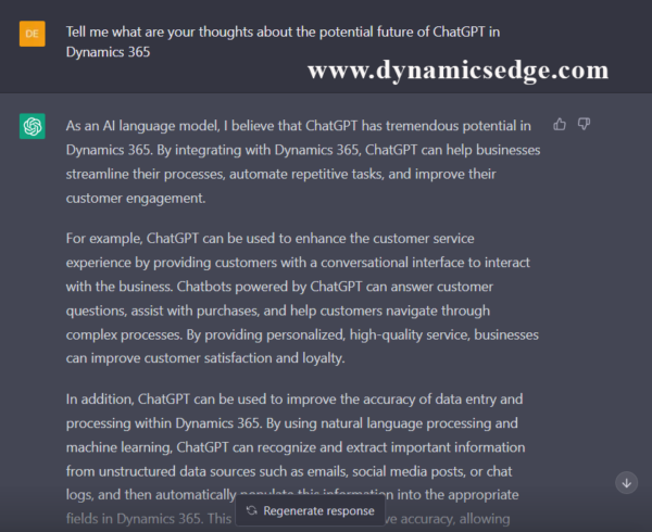Dynamics 365 ChatGPT Training - Dynamics Edge Dynamics 365 ChatGPT Training - Dynamics Edge
