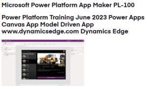 Power Platform Training June 2023 - Dynamics Edge