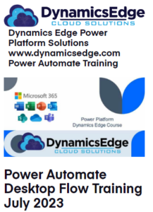 Power Automate Desktop Flow Training November 2024 - Dynamics Edge