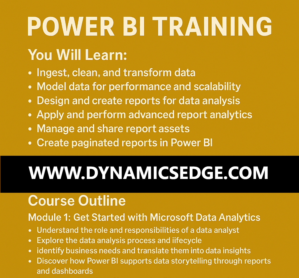 Power BI PL-300 Training December 2025 - Dynamics Edge
